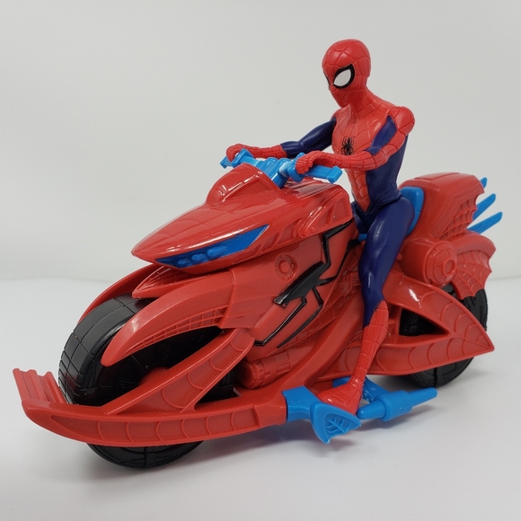 Toys | Marvel Spiderman Motorcycle 218 With Figure | Poshmark